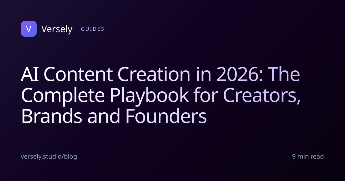 AI Content Creation in 2026: The Complete Playbook for Creators, Brands ...