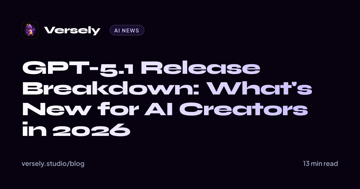 GPT-5.1 Release Breakdown: What's New for AI Creators in 2026 | Versely