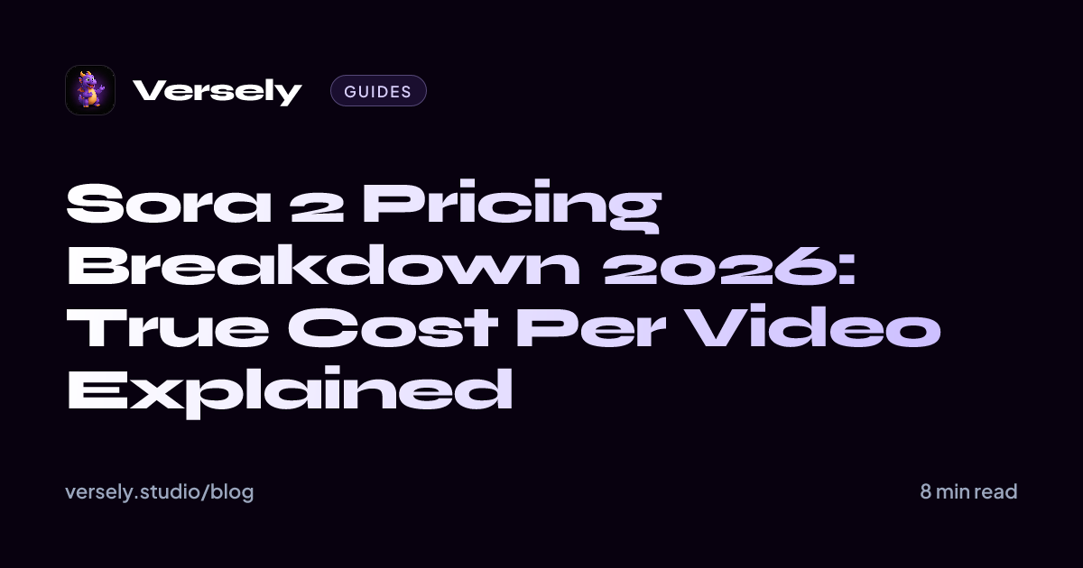 Sora 2 Pricing Breakdown 2026: True Cost Per Video Explained | Versely