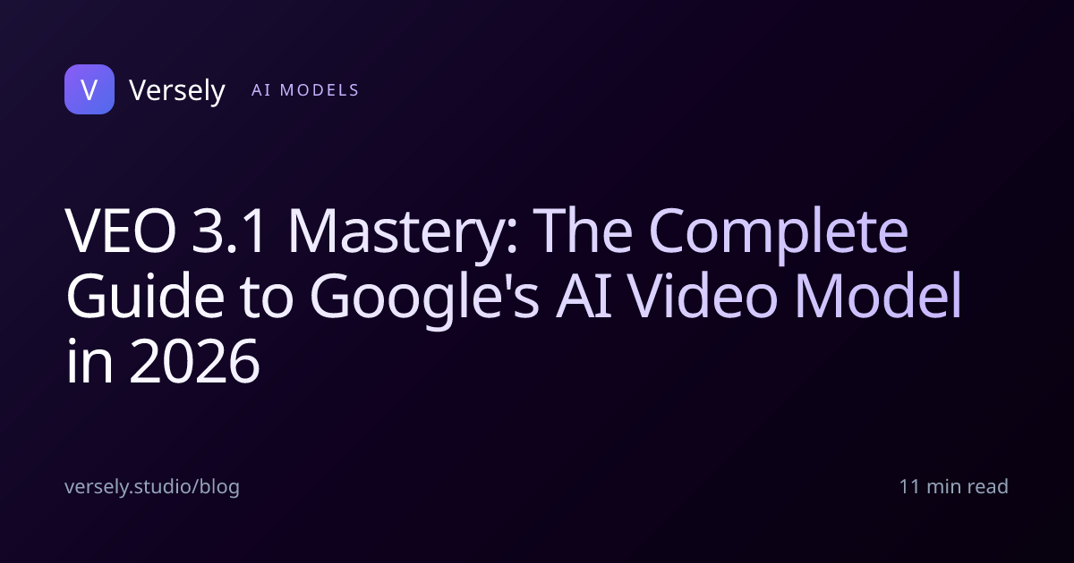 VEO 3.1 Mastery: The Complete Guide to Google's AI Video Model in 2026 ...
